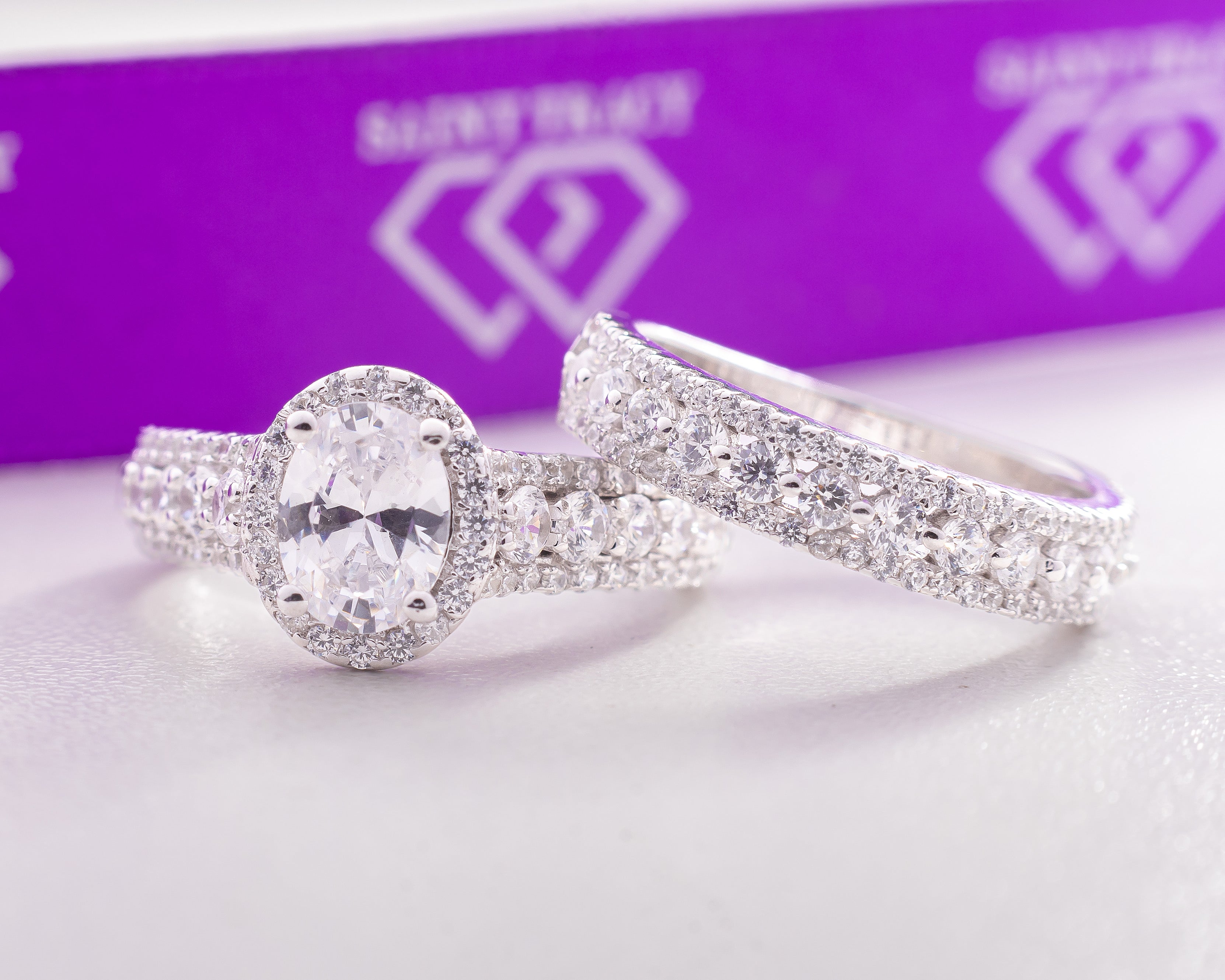 Eliana and Khloe Sterling Silver Bridal Set – Saint Tracy