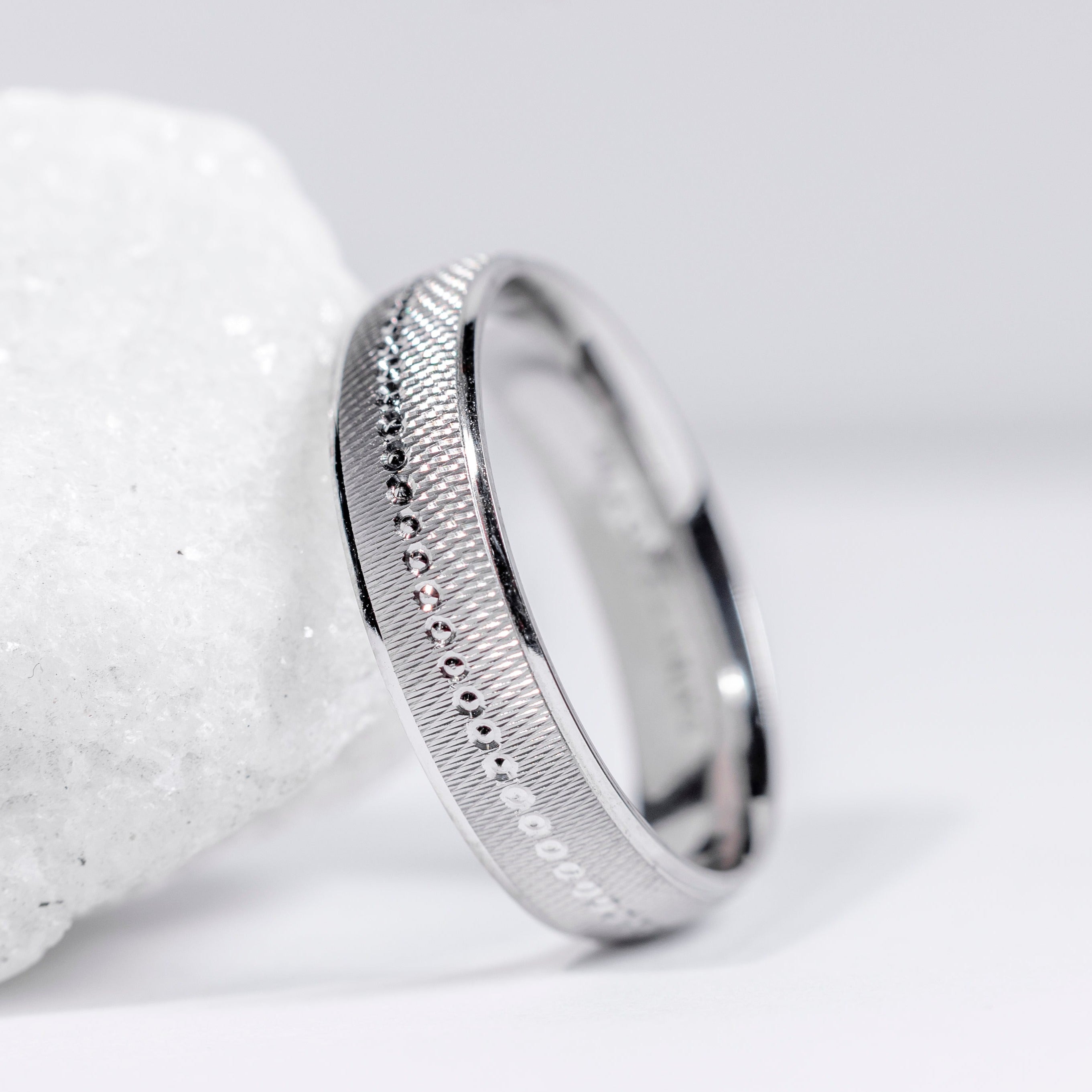 Harrison 18Karat White Gold Wedding Band – Saint Tracy