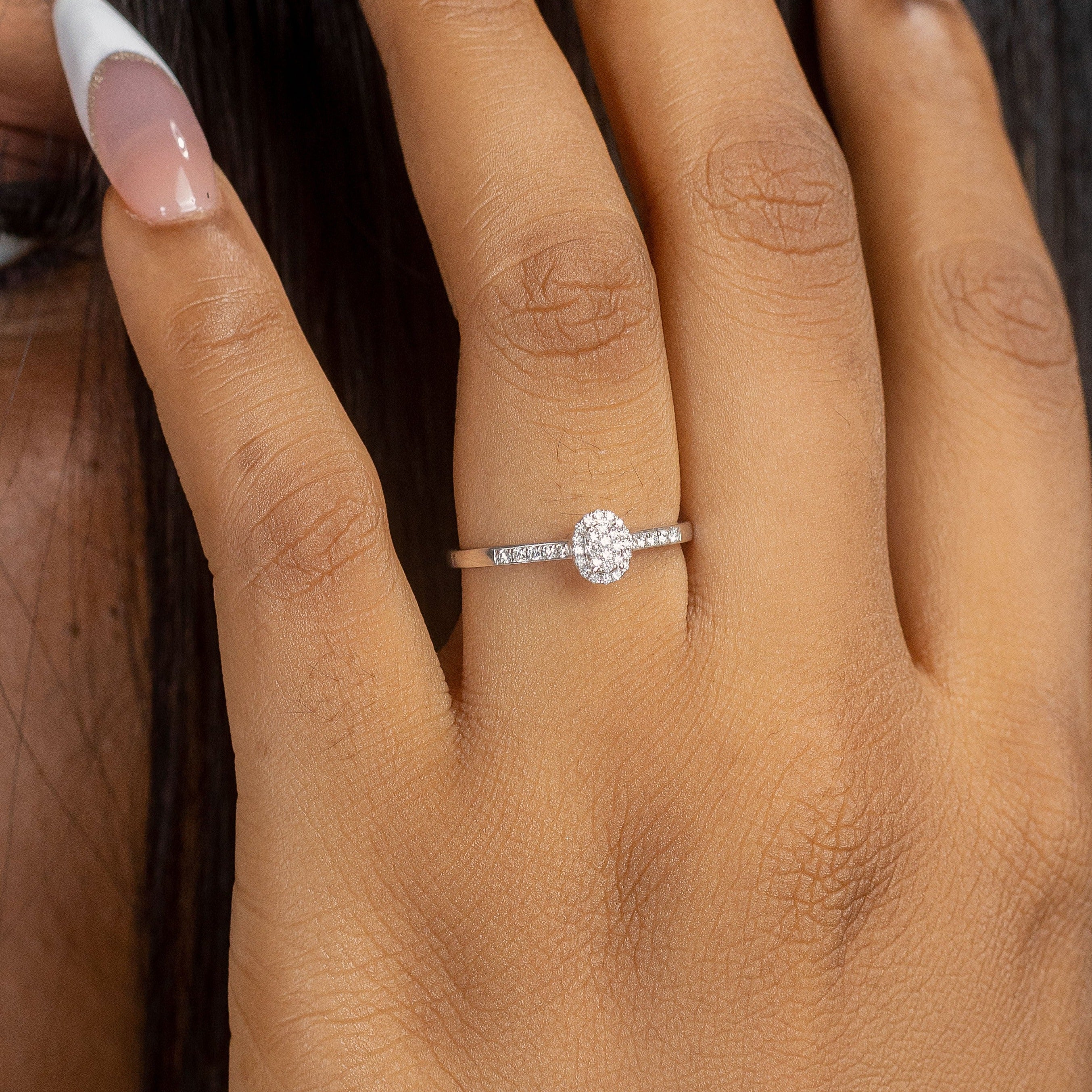 Hazel 18Karat White Gold Diamond Engagement Ring/ Ghana – Saint Tracy