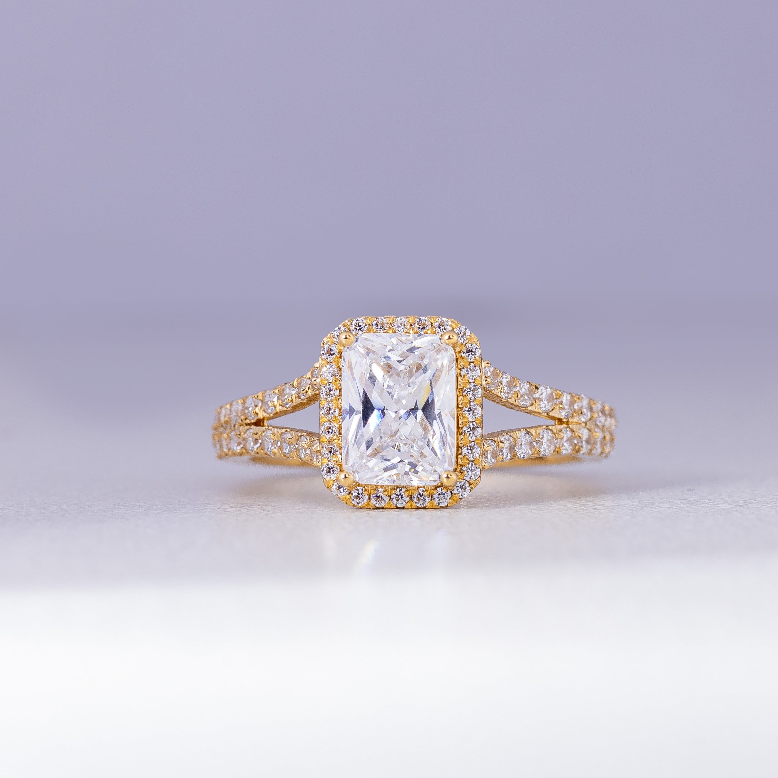 Yvonne Emerald 18Karat Yellow Gold Engagement Ring – Saint Tracy