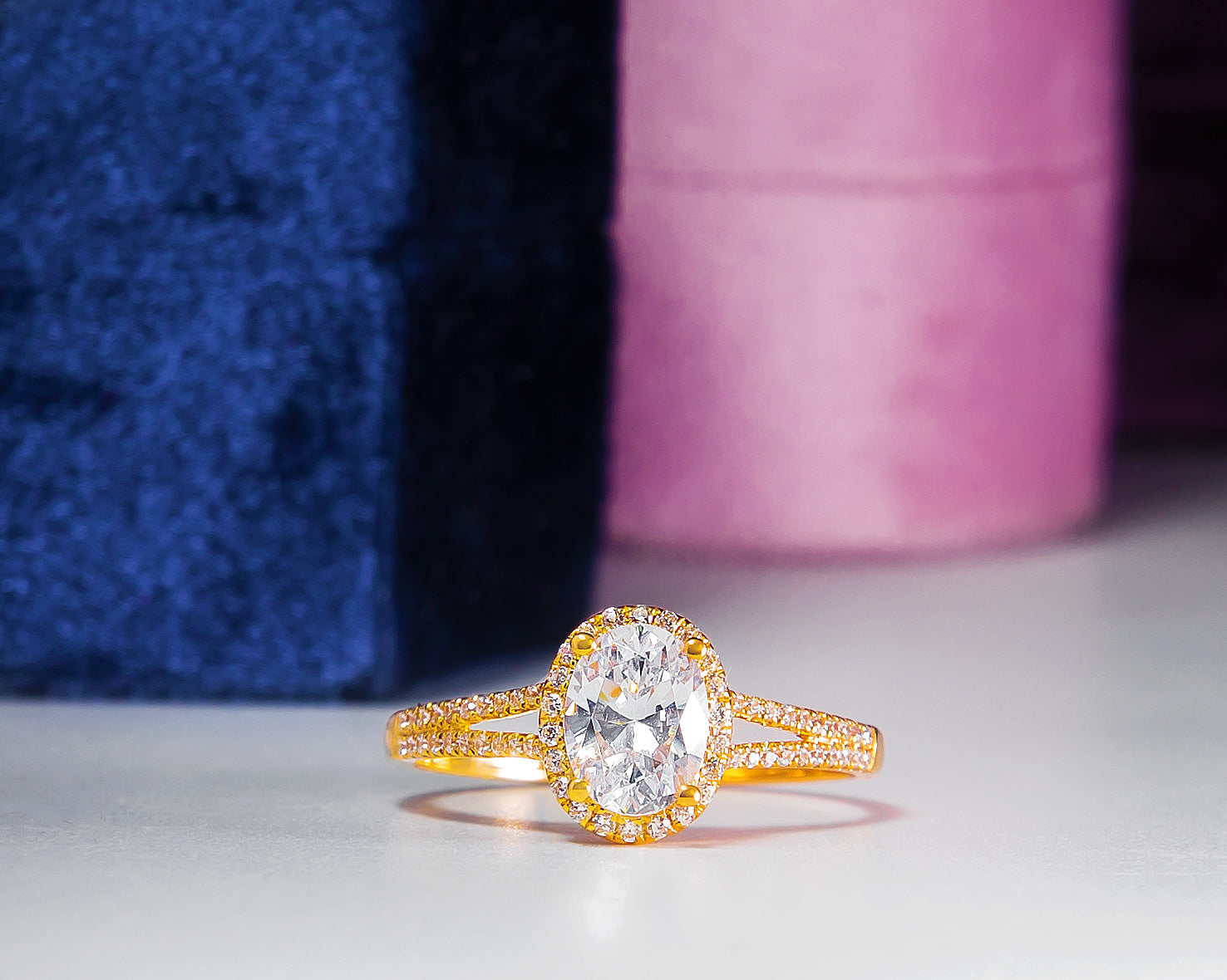 Katrina Oval 10Karat Yellow Gold Engagement Ring/ Ghana – Saint Tracy