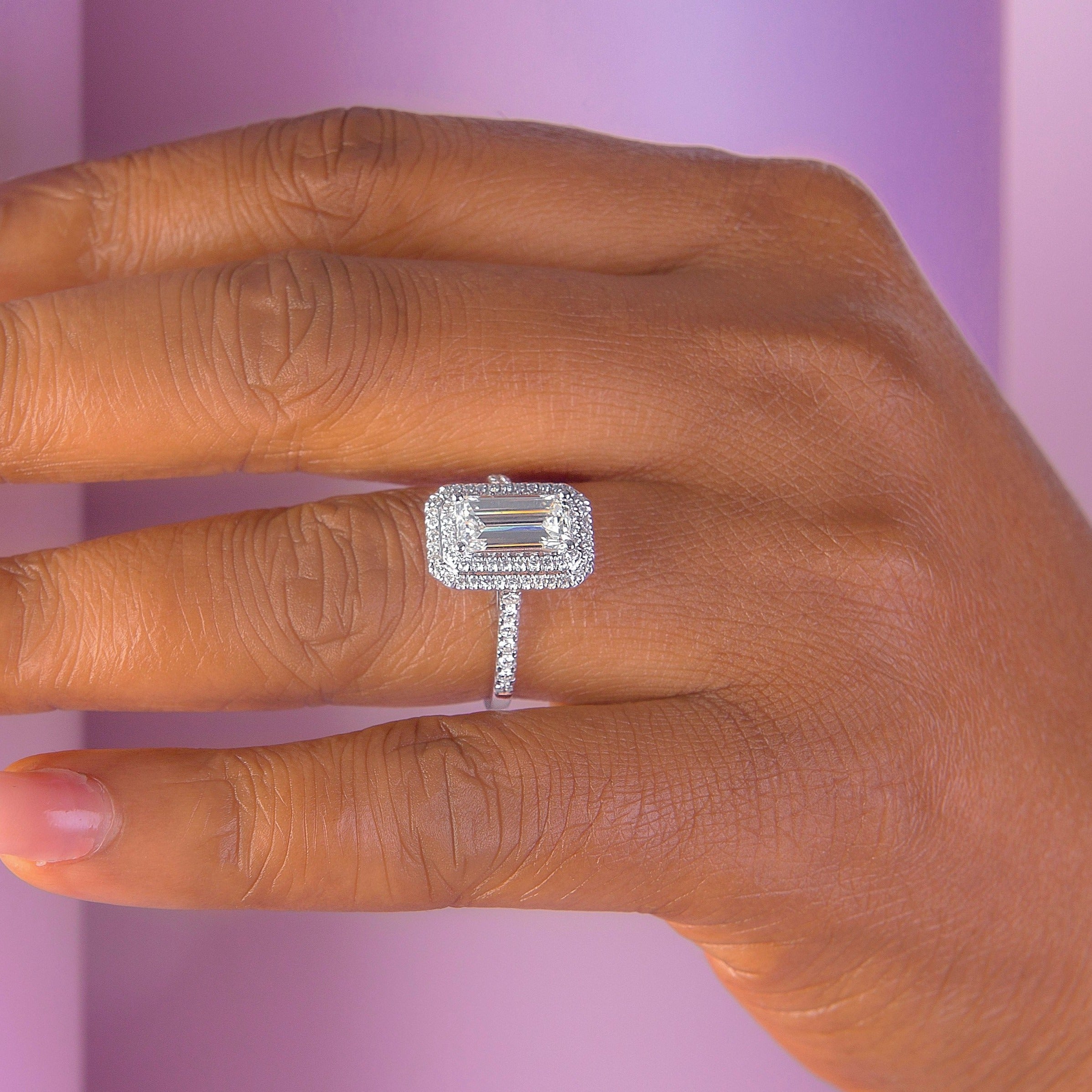 Kemi 18Karat White Gold Diamond Engagement Ring – Saint Tracy