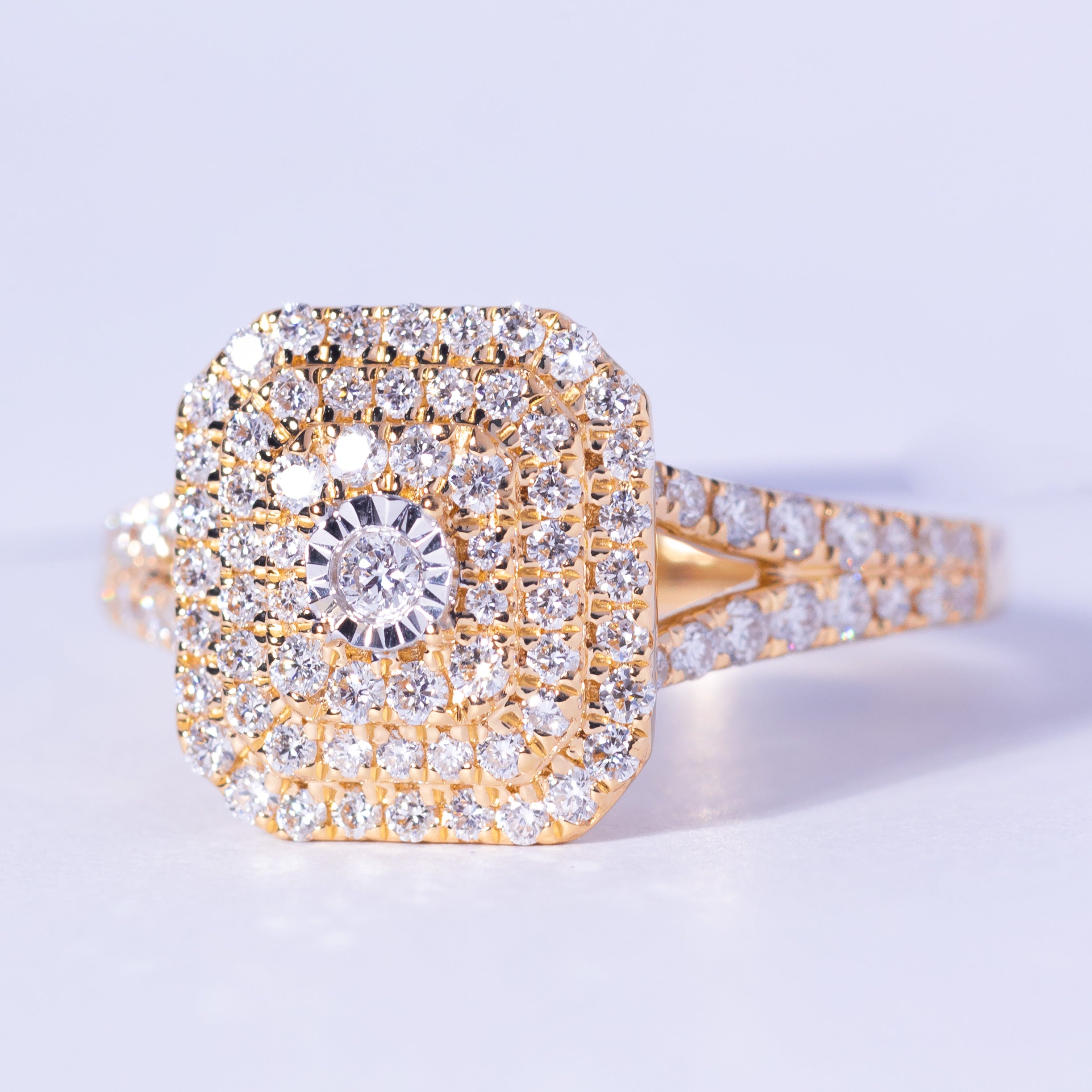 Leena Emerald 18Karat Yellow Gold VS Diamond Engagement Ring – Saint Tracy