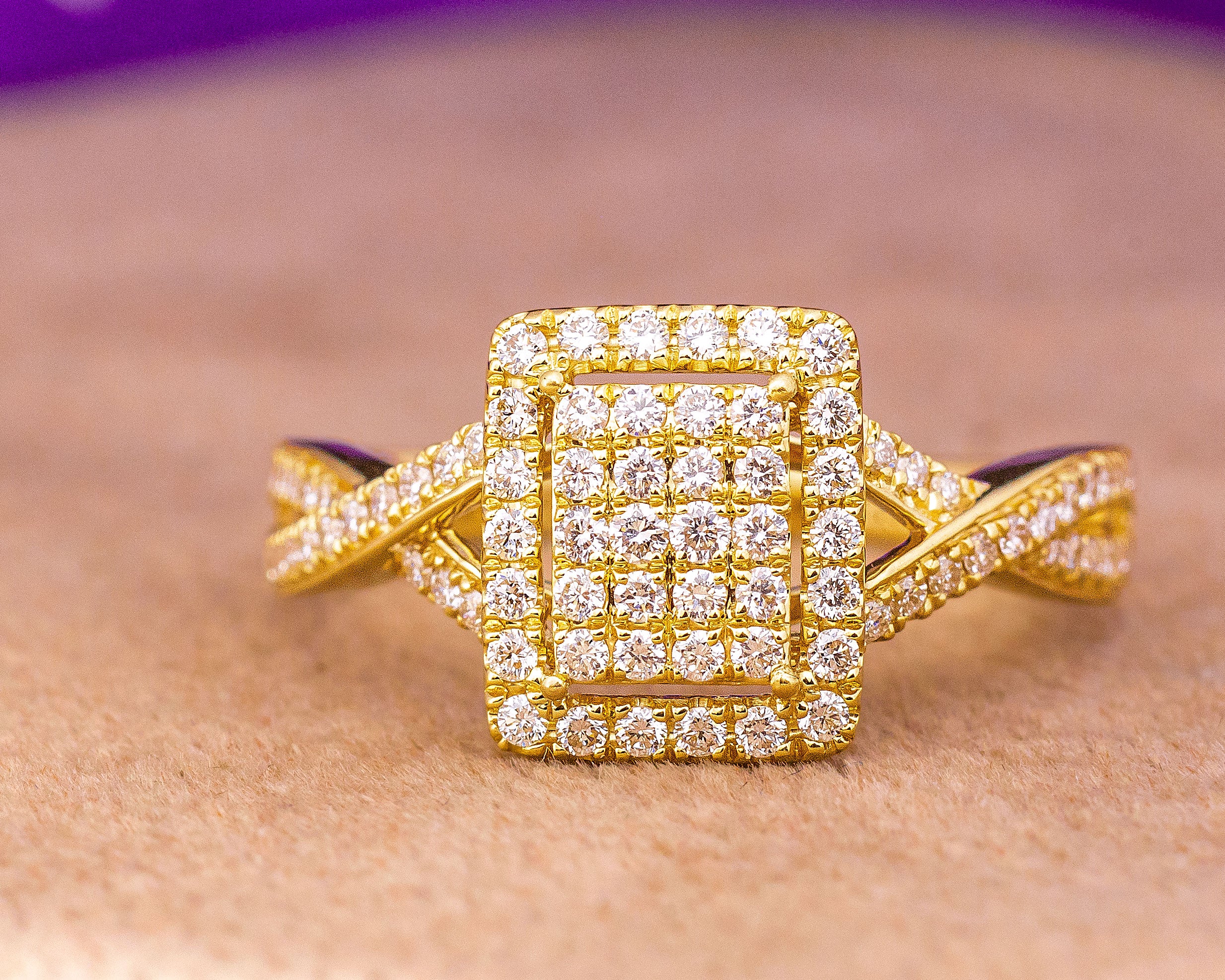 Lennon 18Karat Yellow Gold Diamond Engagement Ring – Saint Tracy