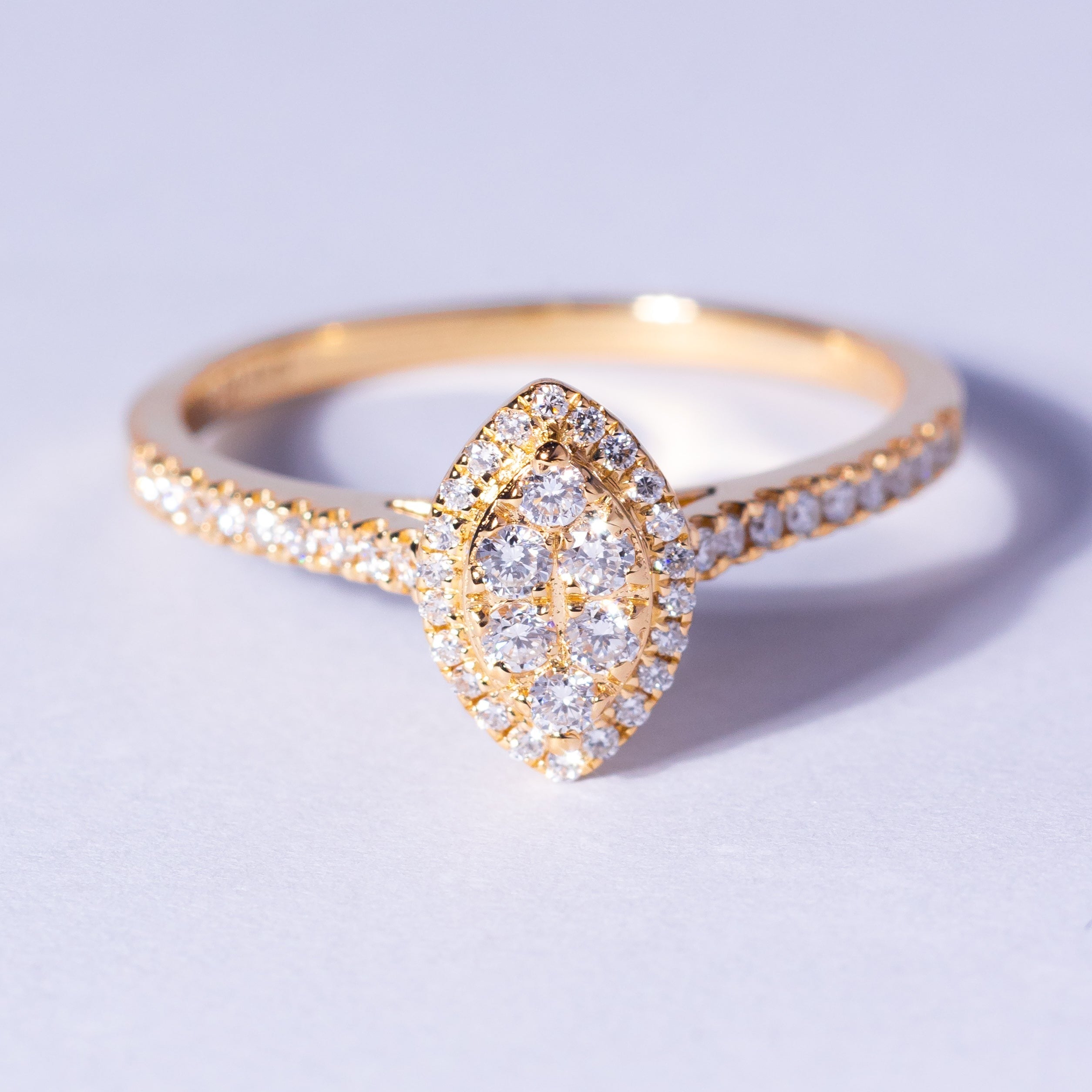 Matilda 18Karat Yellow Gold Diamond Engagement Ring – Saint Tracy