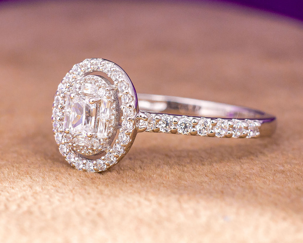 Natalia Oval 18Karat White Gold Engagement Ring – Saint Tracy