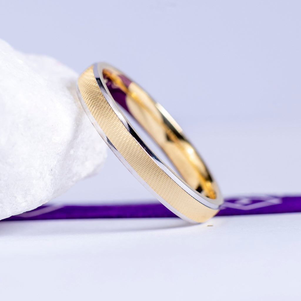 Patrick 18Karat Two-Tone Yellow Gold Wedding Band/ Ghana – Saint Tracy