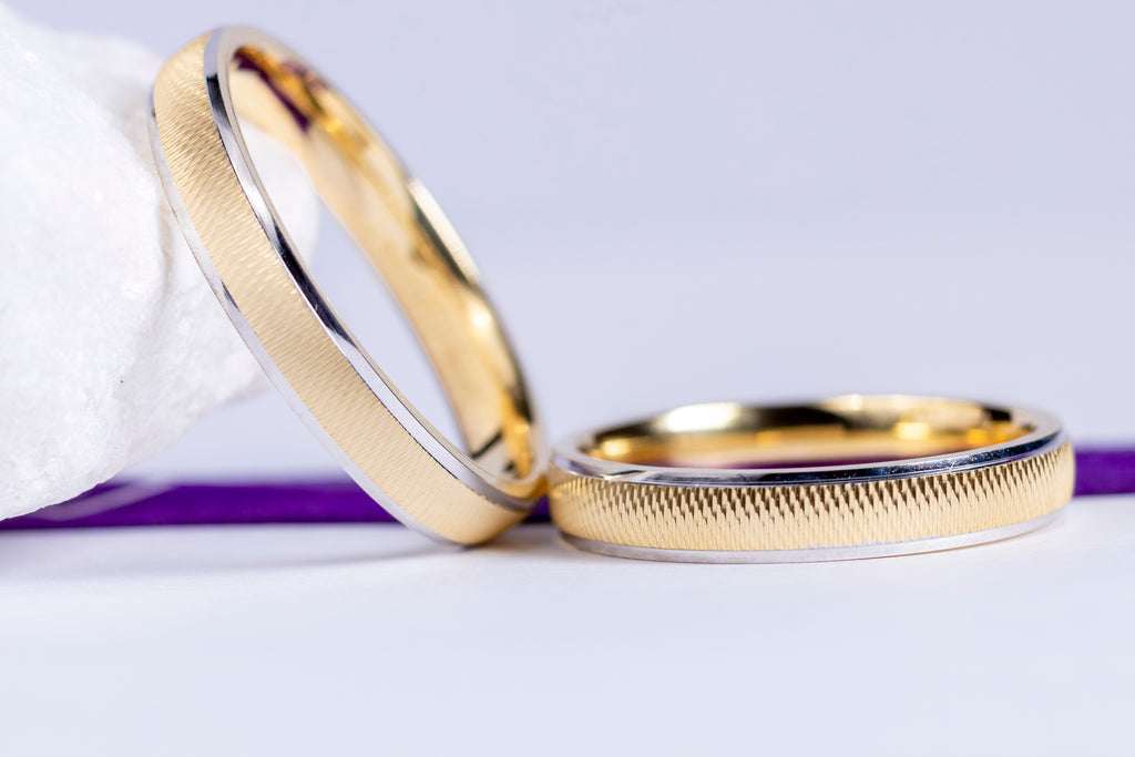 Patrick 18Karat Two-Tone Yellow Gold Wedding Band/ Ghana – Saint Tracy