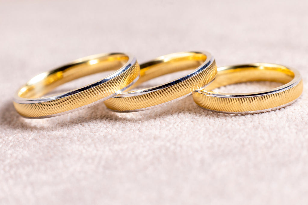 Patrick 18Karat Two-Tone Yellow Gold Wedding Band/ Ghana – Saint Tracy