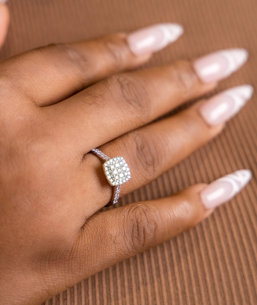 Rita 18Karat White Gold Diamond Engagement Ring/ Ghana – Saint Tracy