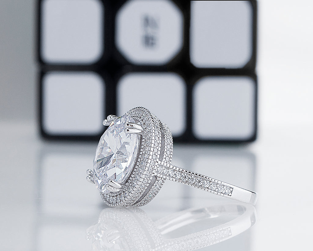 Drip Oval Sterling Silver Engagement Ring – Saint Tracy