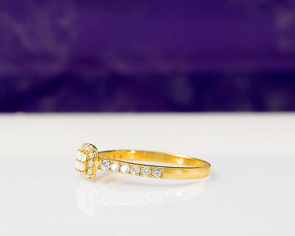 Laurel 18Karat Yellow Gold Diamond Engagement Ring – Saint Tracy