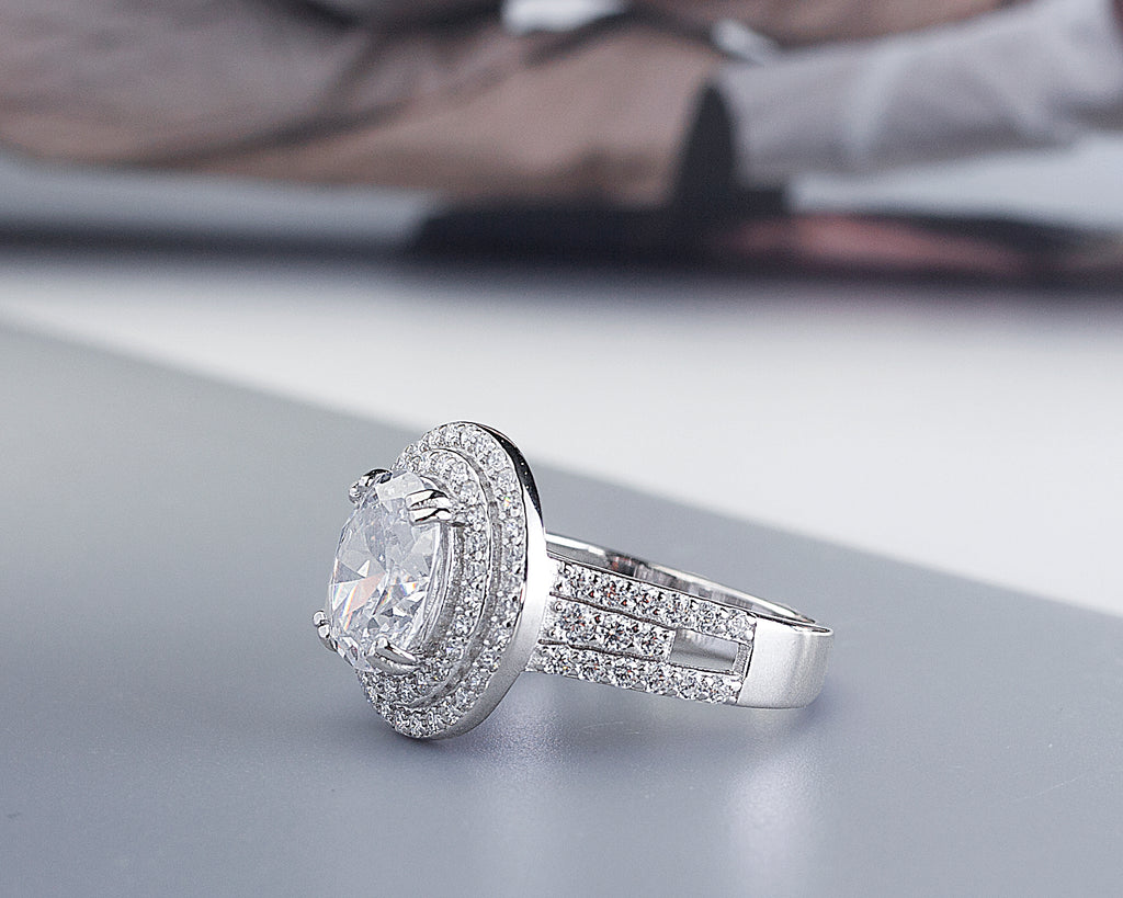 Princess Oval Sterling Silver Engagement Ring – Saint Tracy