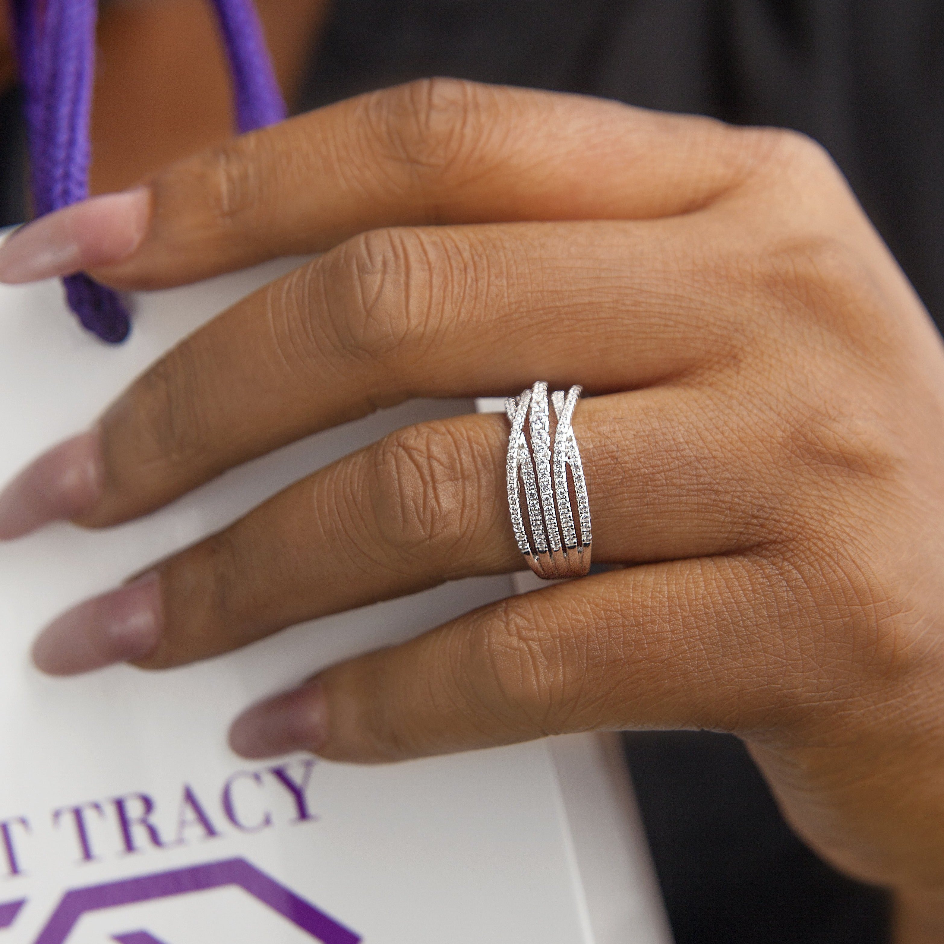 Ragna 18Karat White Gold Diamond Wedding Ring – Saint Tracy