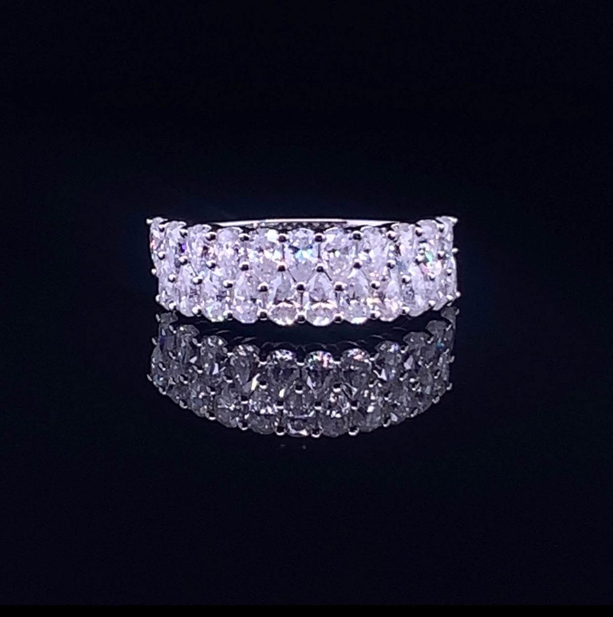 Ify 18Karat White Gold Moissanite Wedding Band – Saint Tracy